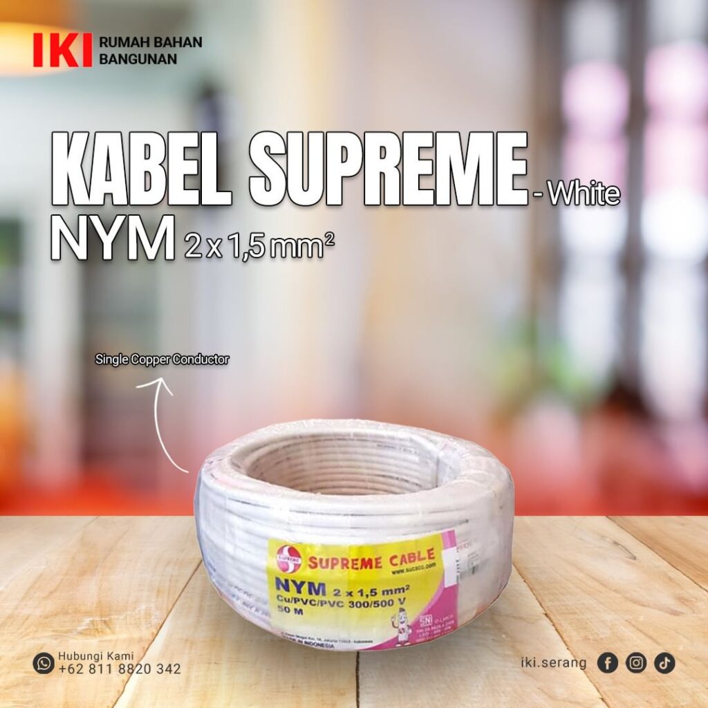 Kabel Supreme White NYM – IKI Bangunan | Rumahnya Bahan Bangunan